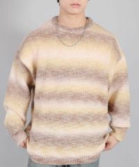 90%OFF】マルチボーダーグラデーションニット | SPINNS WEB 90%OFF】マルチボーダーグラデーションニット | SPINNS WEB
