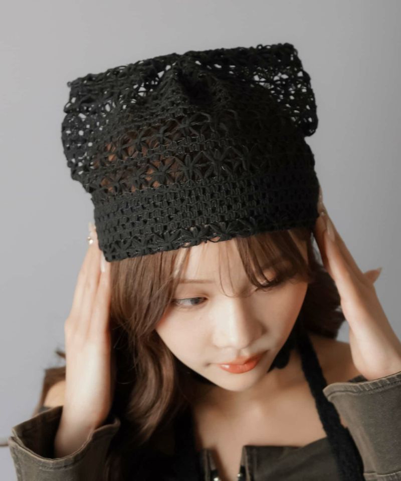 猫耳ニット帽/レース | SPINNS WEB STORE | SPINNS (スピンズ 猫耳ニット帽/レース | SPINNS WEB STORE | SPINNS (スピンズ